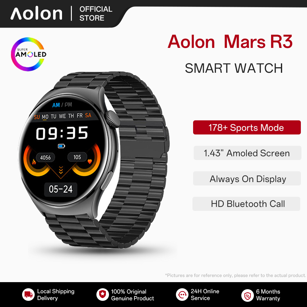 Jual Aolon Mars R3 Smartwatch Original | AMOLED Screen | Running Pace ...