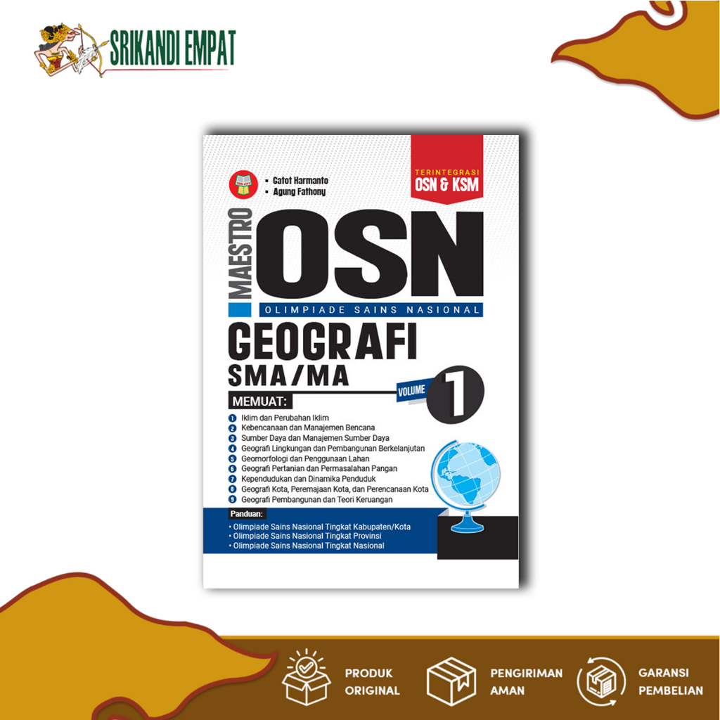 Jual Buku Maestro Olimpiade Sains Nasional Geografi SMA-MA Volume 1 / Terintegrasi OSN & KSM ...