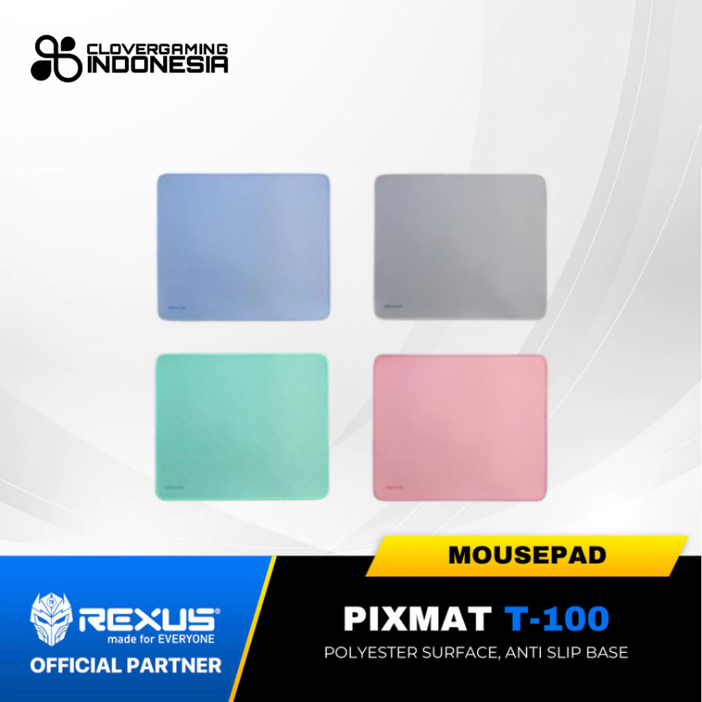 Jual Rexus Pixmat T100 T-100 Mousepad Polyester Surface Anti Slip ...
