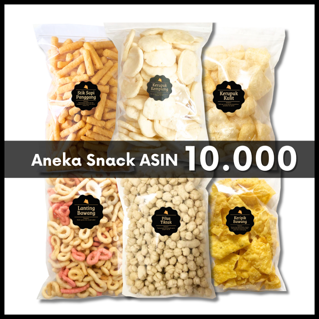 Jual [DELISH SNACKS] Aneka Snack Asin Serba 10.000 / Cemilan Camilan ...