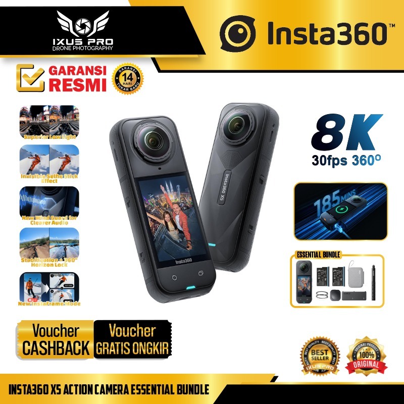 Jual Insta360 X5 8K 360 Action Camera Insta 360 ONE X5 Action Cam | Shopee Indonesia