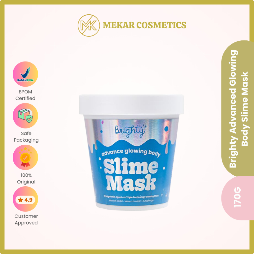 Jual Brighty Advanced Glowing Body Slime Mask 170g | Shopee Indonesia