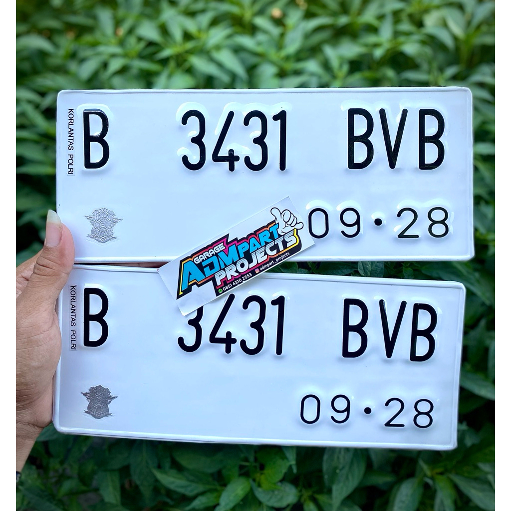 Jual PLAT MOTOR UKURAN STANDAR//PLAT MOTOR STANDAR//PLAT WARNA PUTIH ...