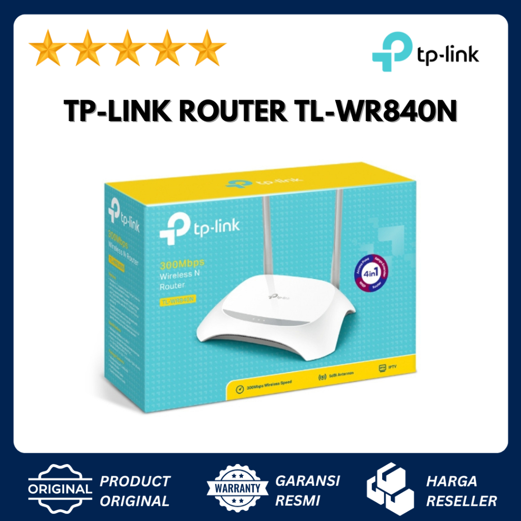 Jual TP-LINK WIRELESS ROUTER TL-WR840N 300MBPS ROUTER / ACCESS POINT ...