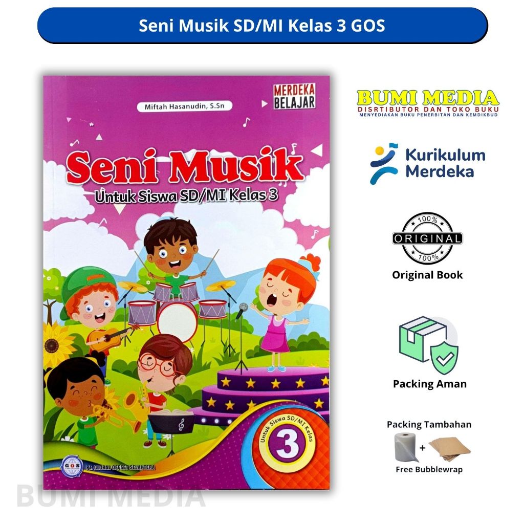 Jual Buku Seni Musik SD/MI Kelas 3 Kurikulum Merdeka GLOBAL OFFSET SEJAHTERA (GOS) | Shopee ...