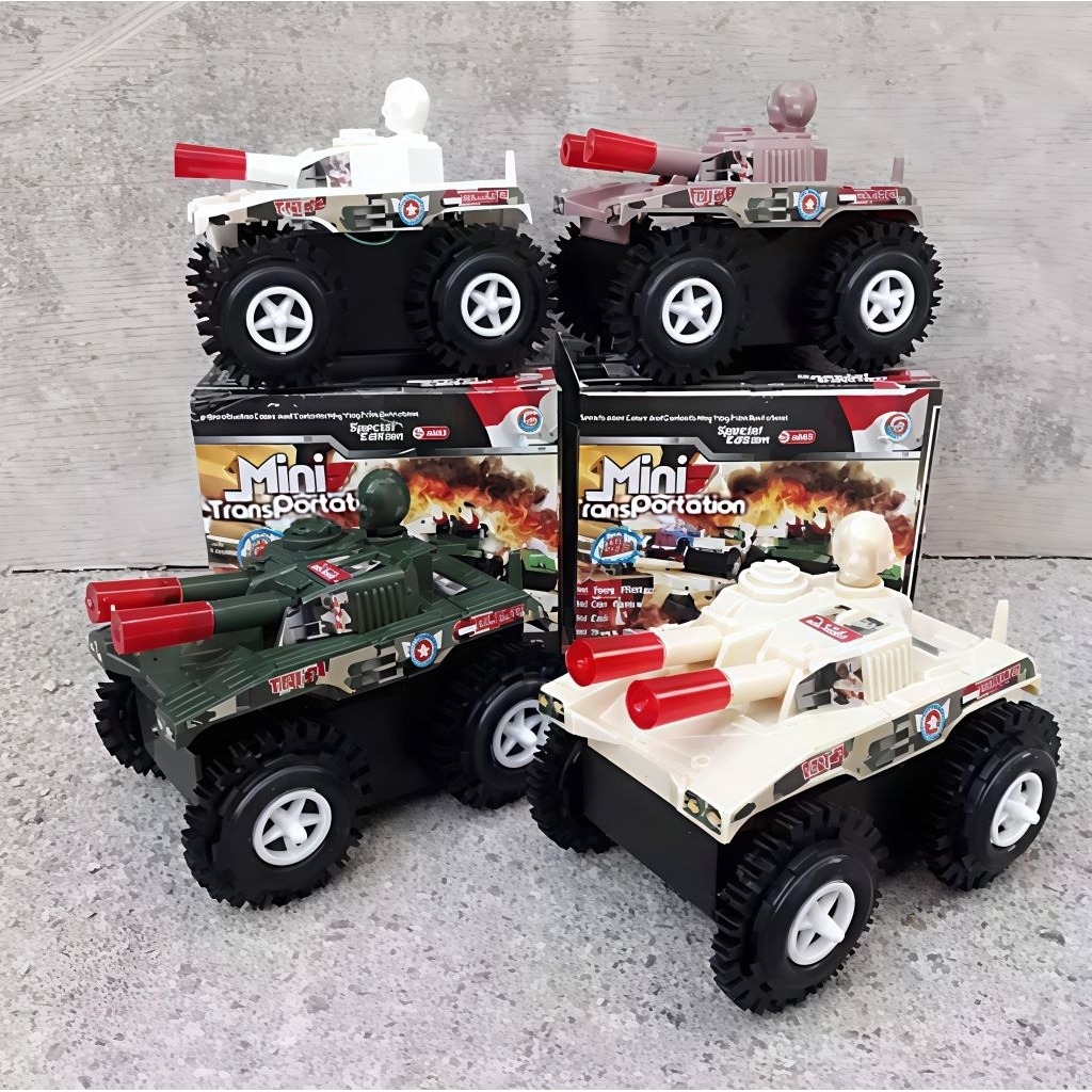 Jual Mainan Mobil Tank mini Jungkir Balik-Mini Transportation Tank ...