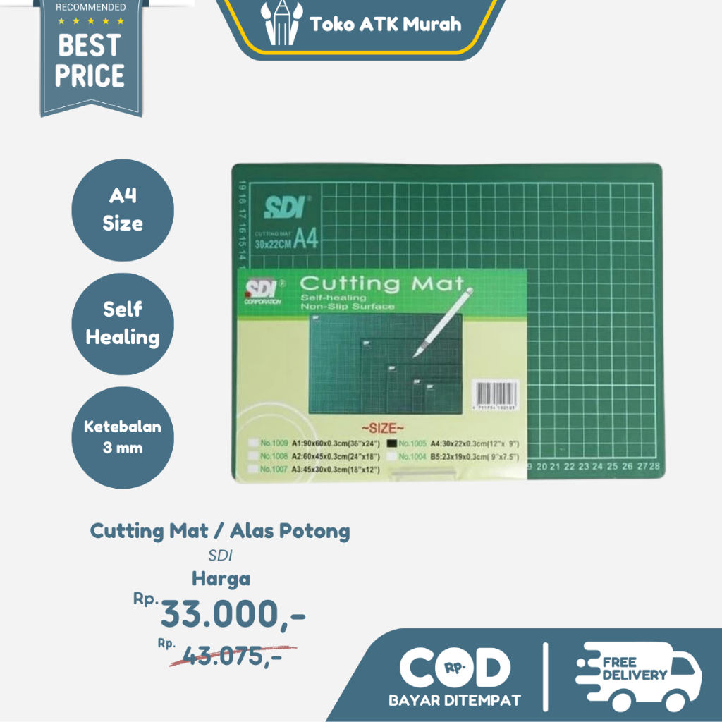 Jual Cutting Mat SDI A4 / Alas Potong 30 x 22 cm | Shopee Indonesia