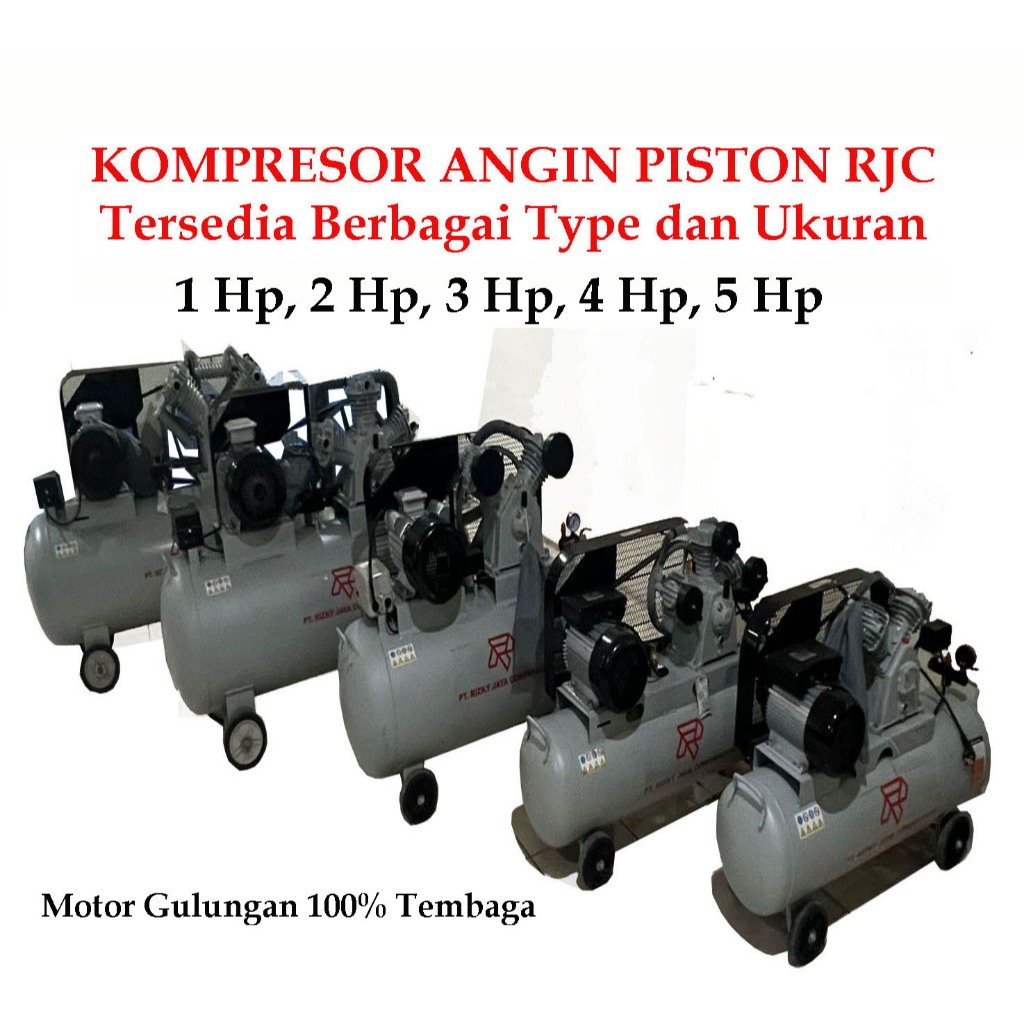 Jual Kompresor Piston RJC 1 2 3 4 5 hp kompresor Angin | Shopee Indonesia