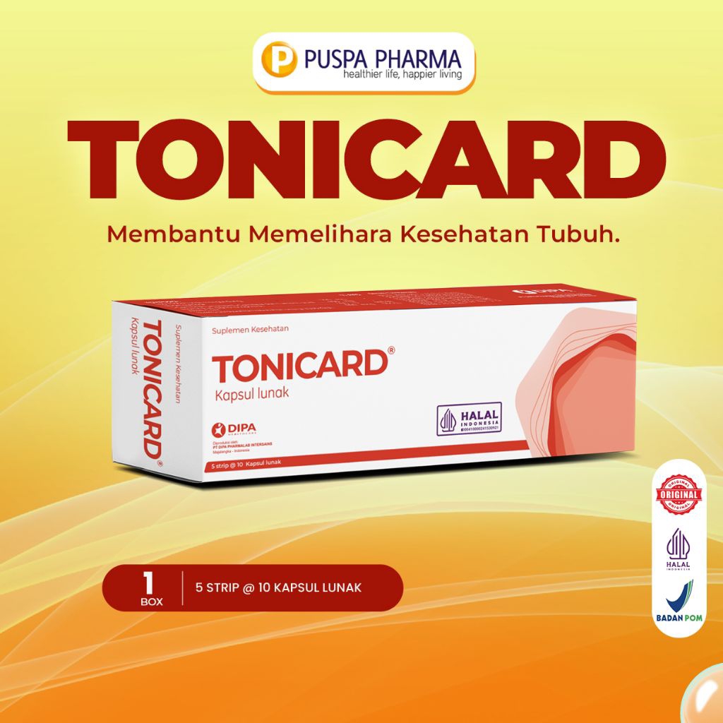 Jual Tonicard - CoQ10 & Asam Folat - Memelihara kesehatan tubuh - isi 1 Box 100 Capsule | Shopee ...