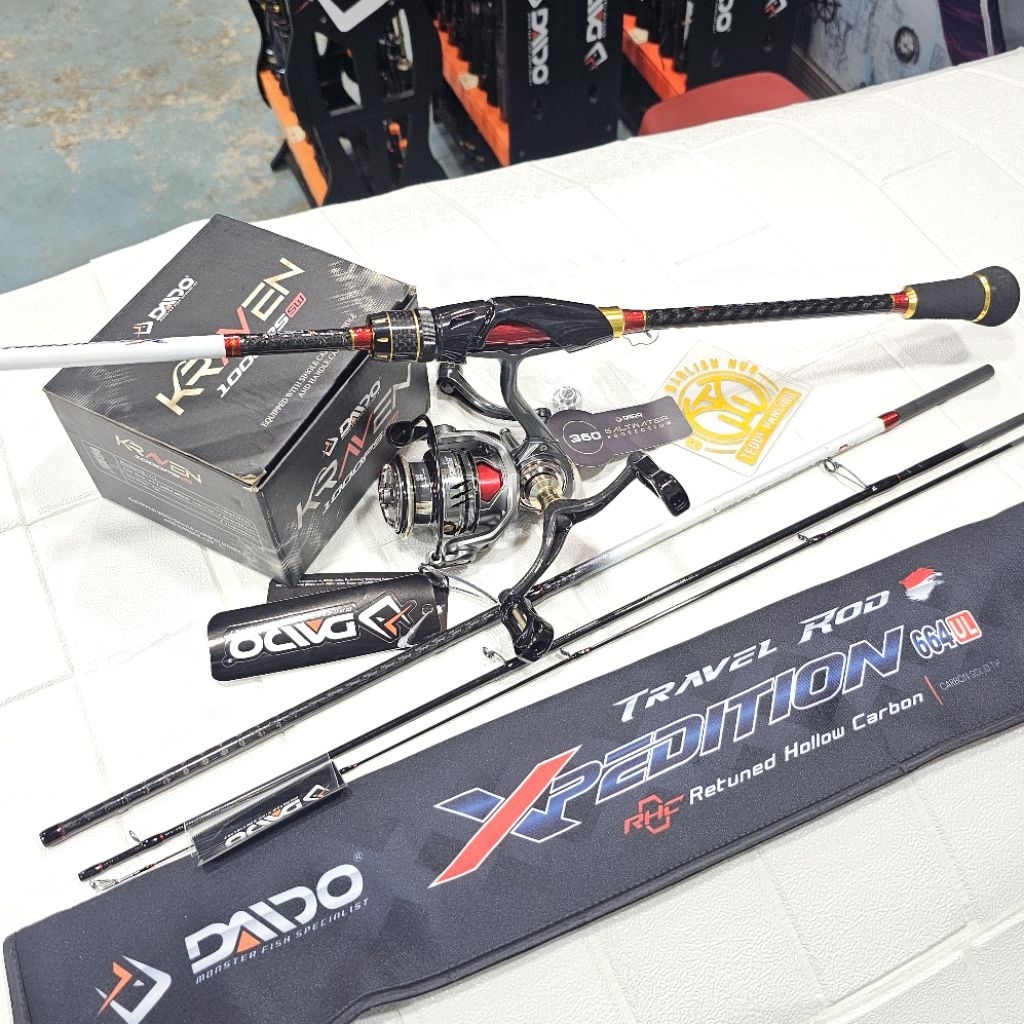 Jual 1 Set Daido || Joran Daido Expedition Travel Rod 4-10lb Dan REEL ...