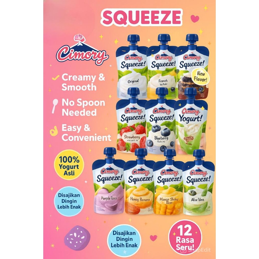 Jual CIMORY(squeez varian rasa) | Shopee Indonesia