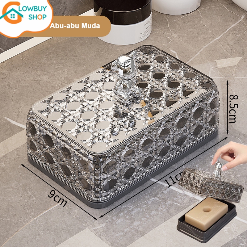 Jual Kotak Sabun Mewah Beruang Soap Holder Box Multi-layer Drainase ...