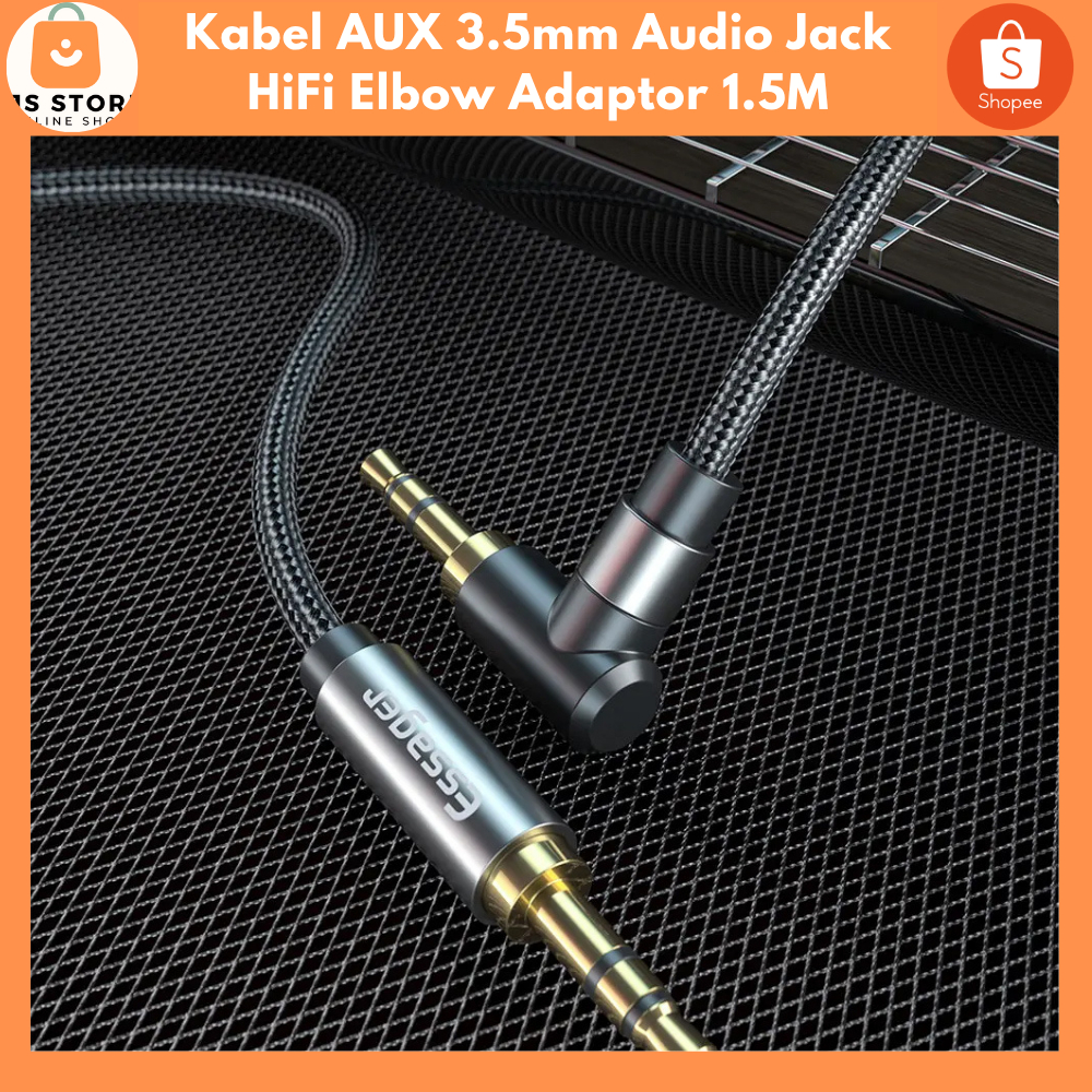 Jual Kabel AUX 3.5mm Audio Jack HiFi Elbow Adaptor 1.5M / Colokan Hp ke ...