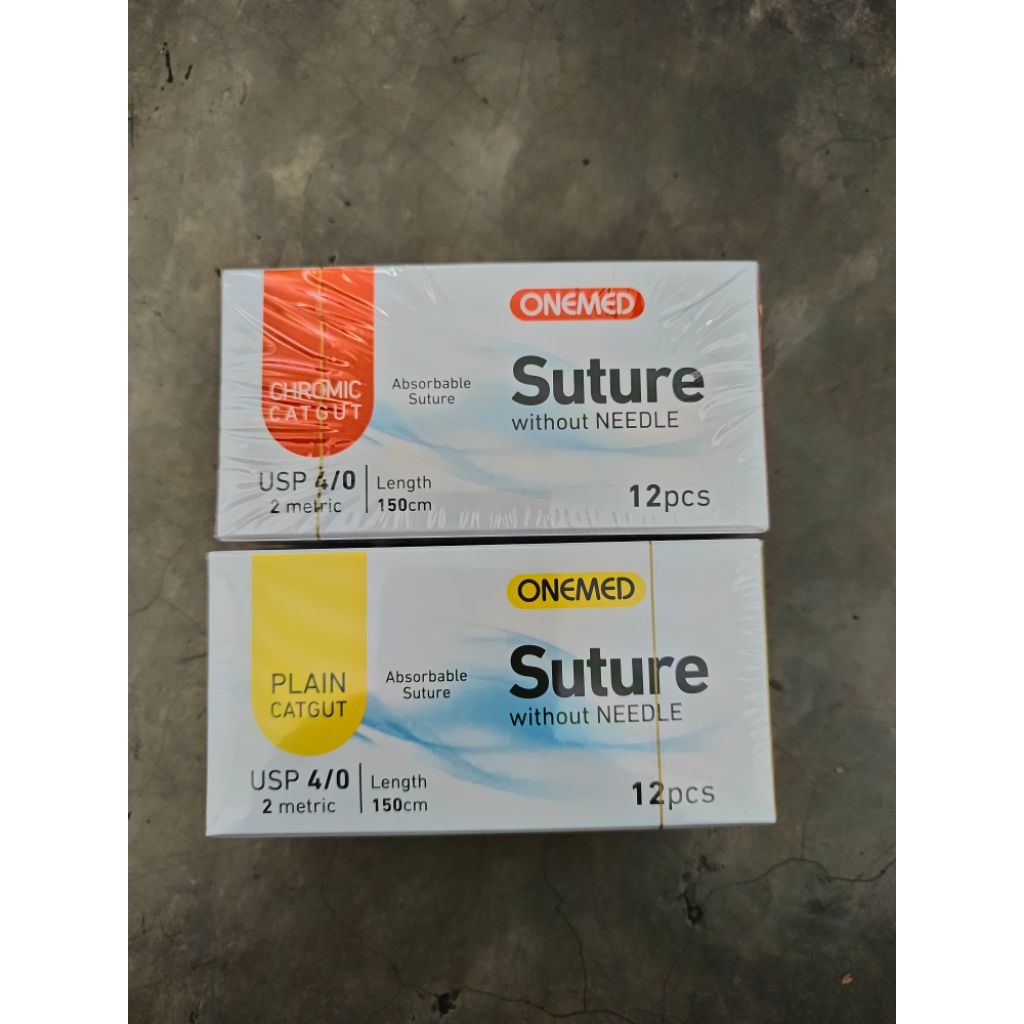 Jual BENANG CATGUT PLAIN DAN CHROMIC 4/0 ONEMED BOX ISI 12PCS | Shopee ...