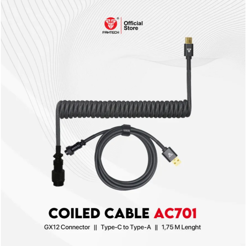 Jual Fantech AC701 Coiled Cable USB A - Type C Aviator Gaming Keyboard ...