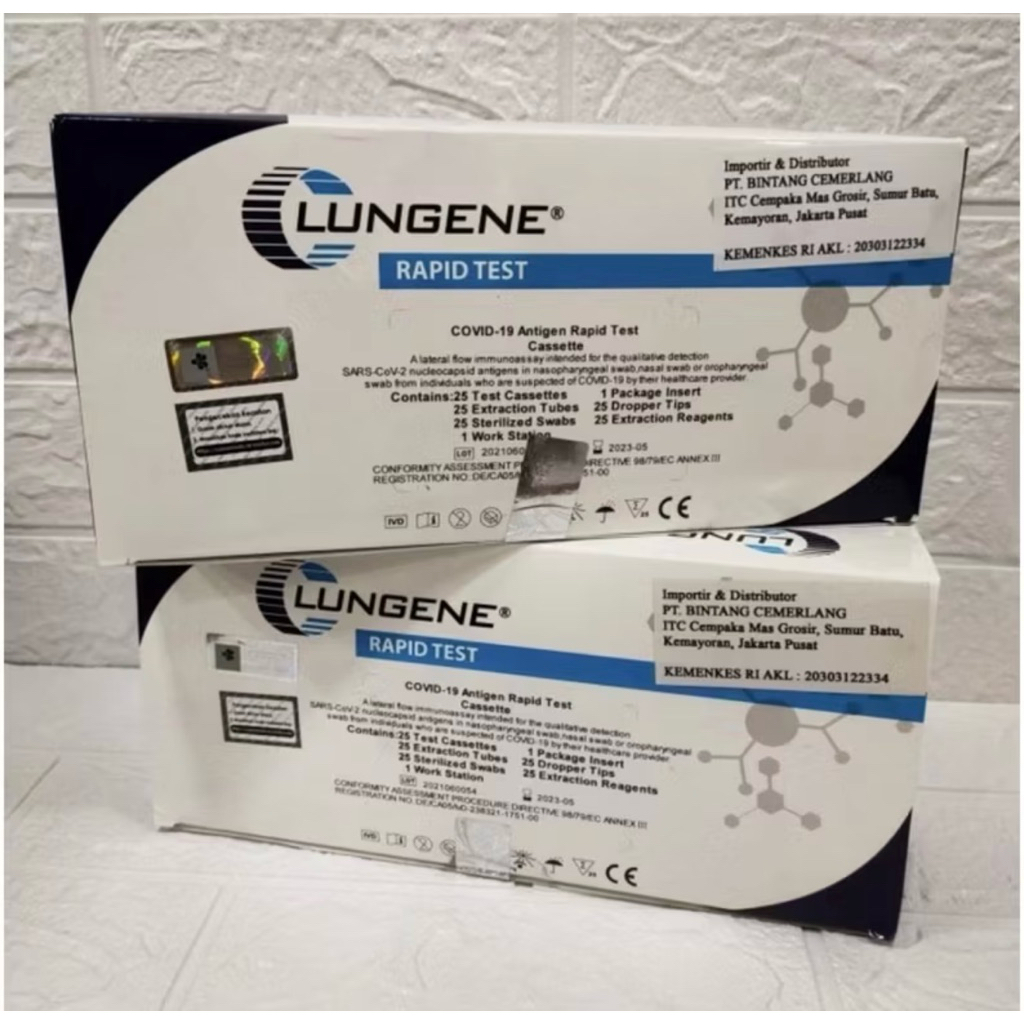 Jual Lungene swab antigen izin Kemenkes AKL original impor | Shopee ...