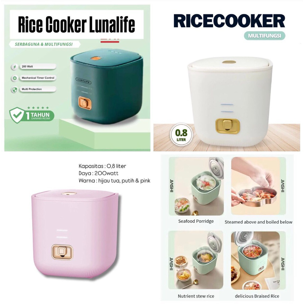 Jual rice cooker mini luna life UK 0'8L | Shopee Indonesia