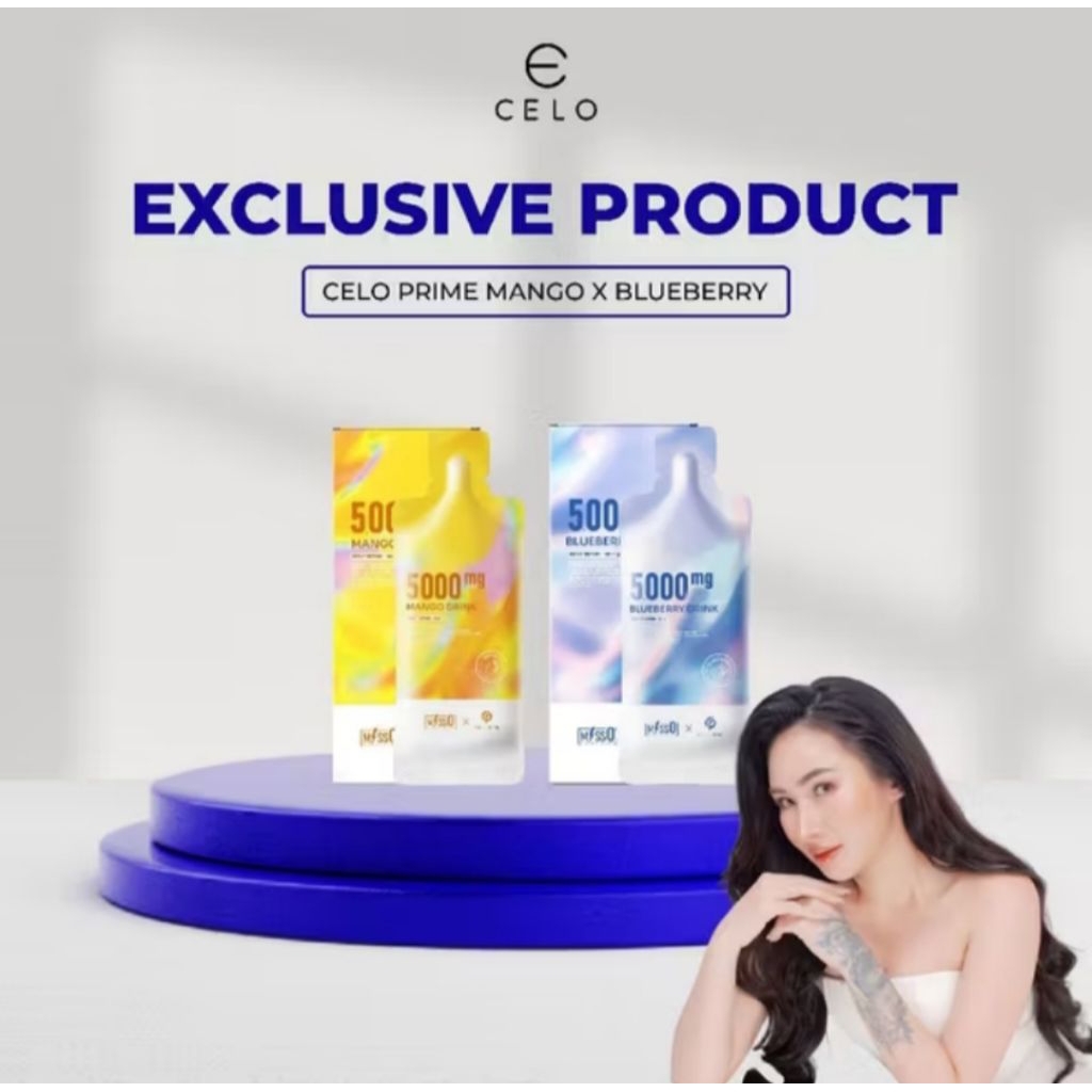 Jual Celo Prime Collagen Drink Premium Bundling Mango x Blueberry ...