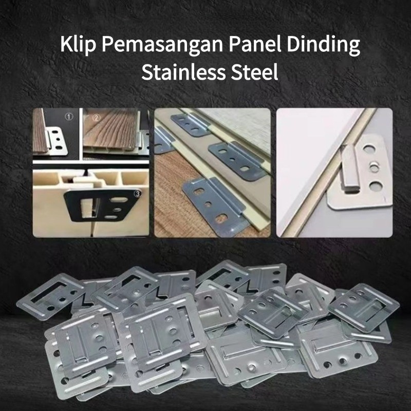 Jual AjeG Klip wpc wall panel100pcs klip besi wall panel untuk ...