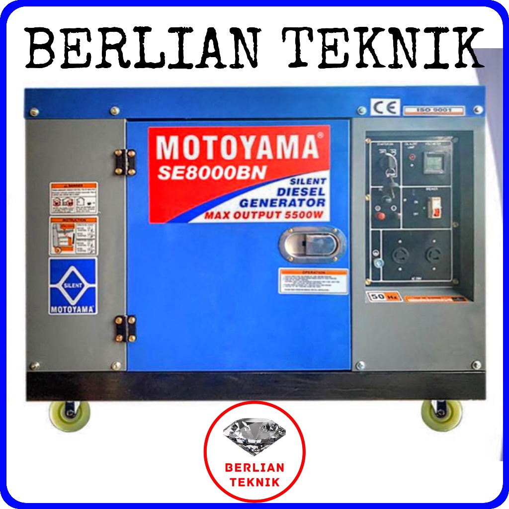 Jual Diesel Generator Silent Genset Solar Motoyama SE 8000 BN / 5500 Watt | Shopee Indonesia