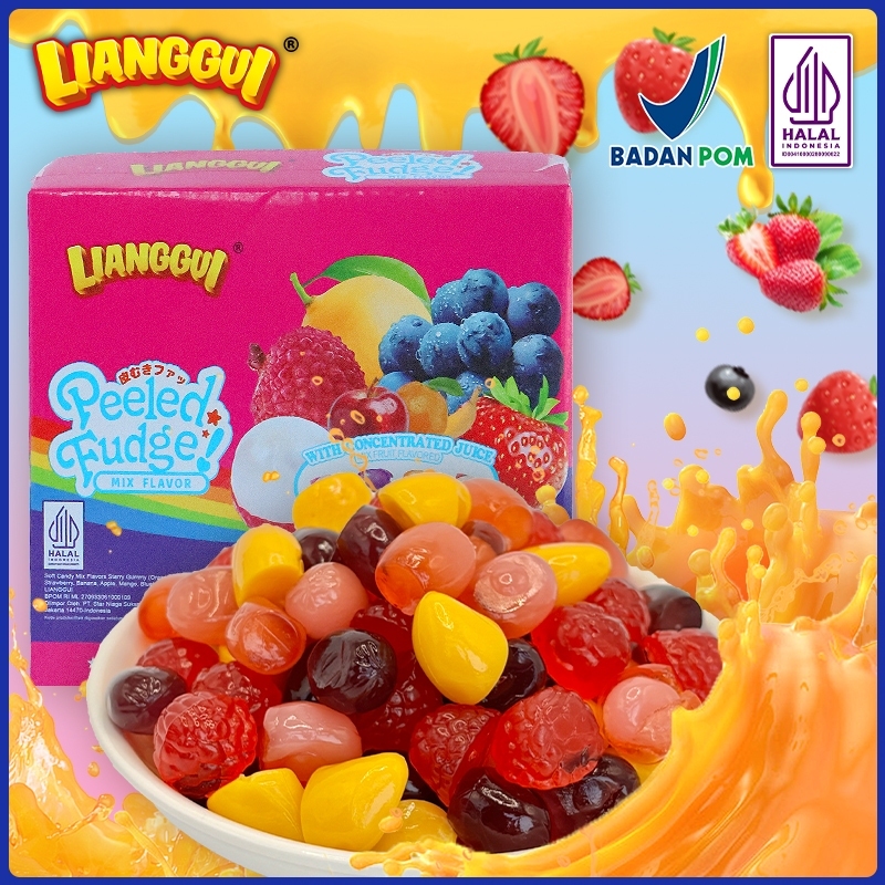 Jual 120Pcs Lianggui Permen Kupas Rasa Buah HALAL Stroberi Mangga Jeruk ...
