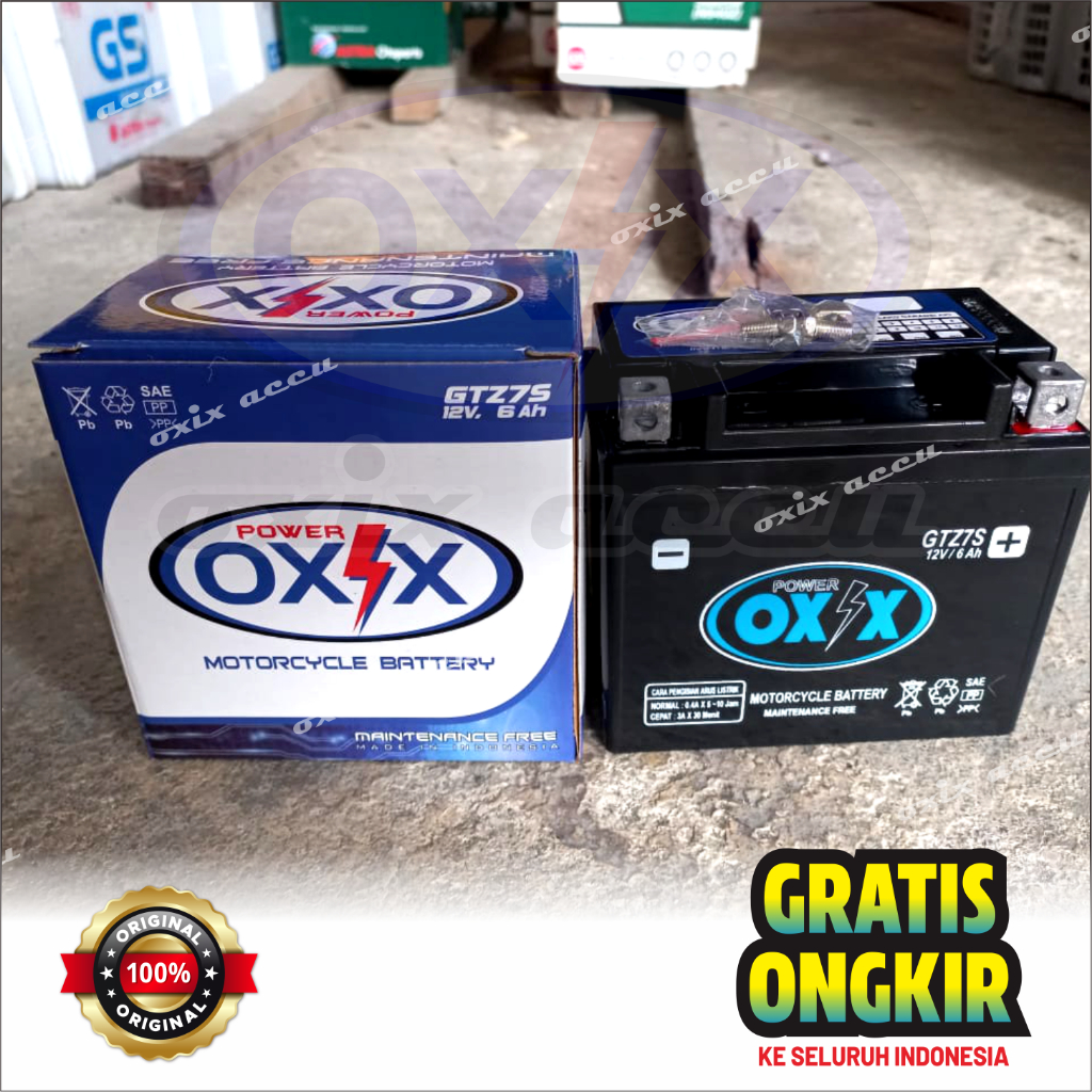Jual Oxix GTZ7S 12V 6 Ah Aki Motor Original - untuk motor Vario, Satria ...
