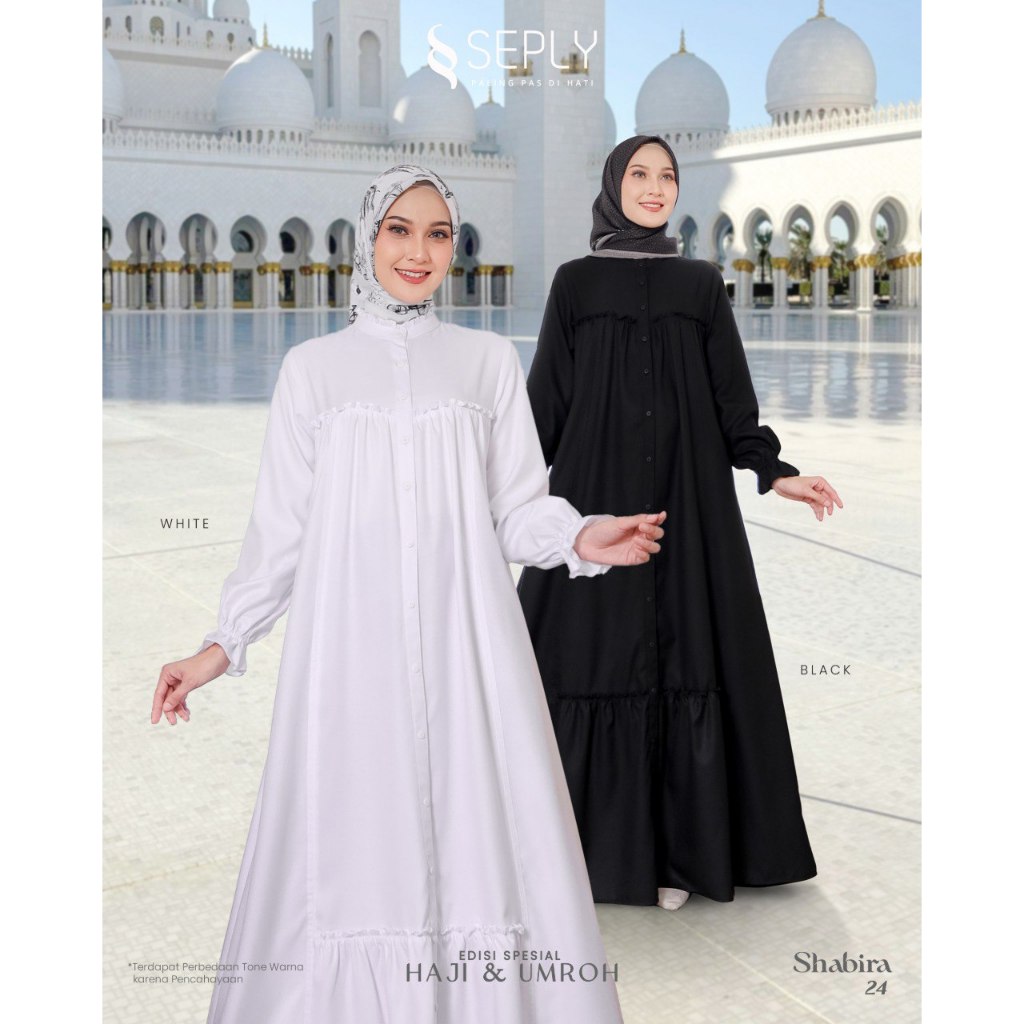 Jual BLACK WHITE SERIES SHABIRA 24 SEPLY GAMIS | Shopee Indonesia