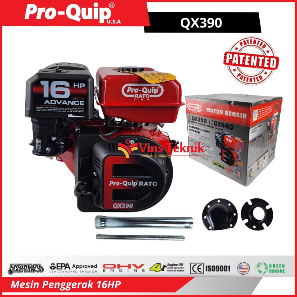 Jual MESIN PENGGERAK SERBA GUNA PROQUIP QX390 16HP / gasoline engine ...