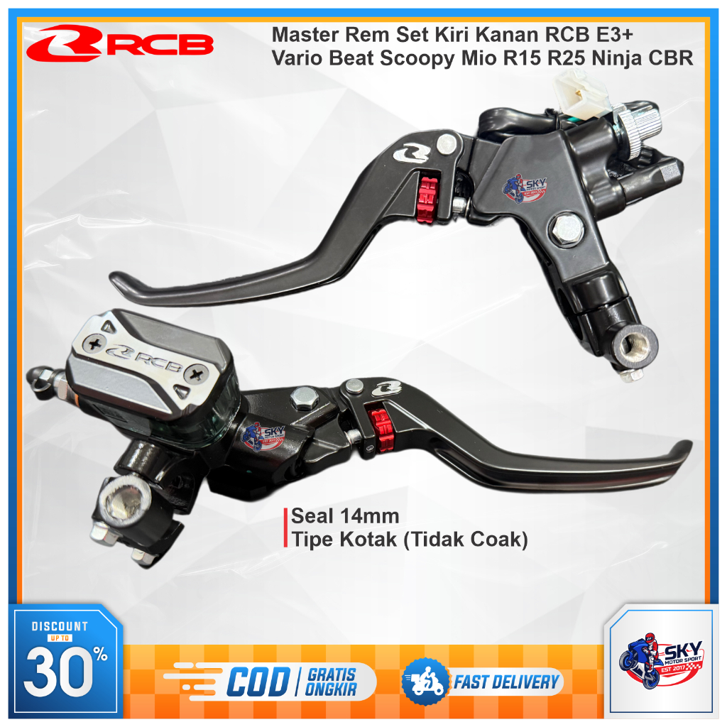 Jual Master Rem Set RCB E3+ 14mm Kiri Kanan R15 R25 CBR Ninja Vario ...