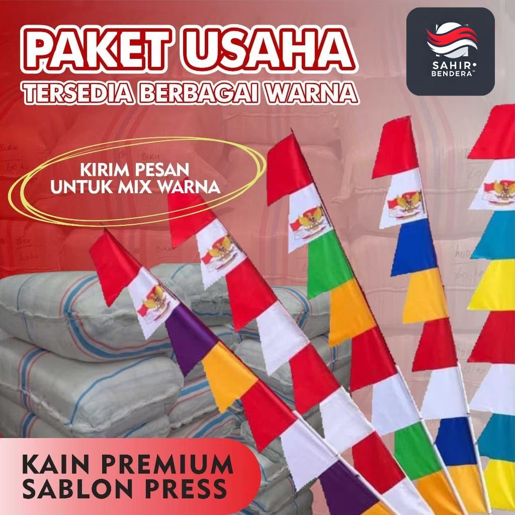 Jual Umbul Umbul Garuda 1Kodi 20Pcs Warna Cerah veles | Shopee Indonesia