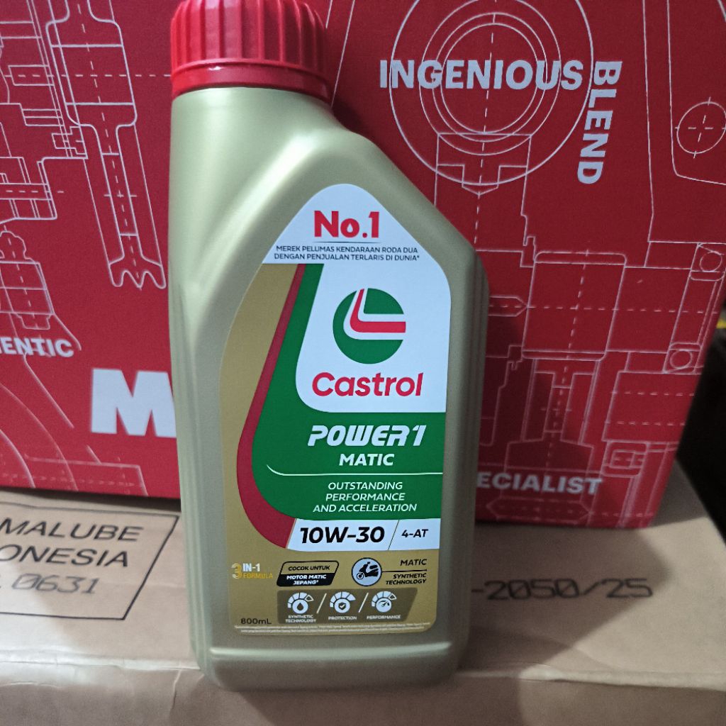 Jual OLI CASTROL POWER 1 MATIC 08L SAE 10W-30 API SL JASO MB OLI ...