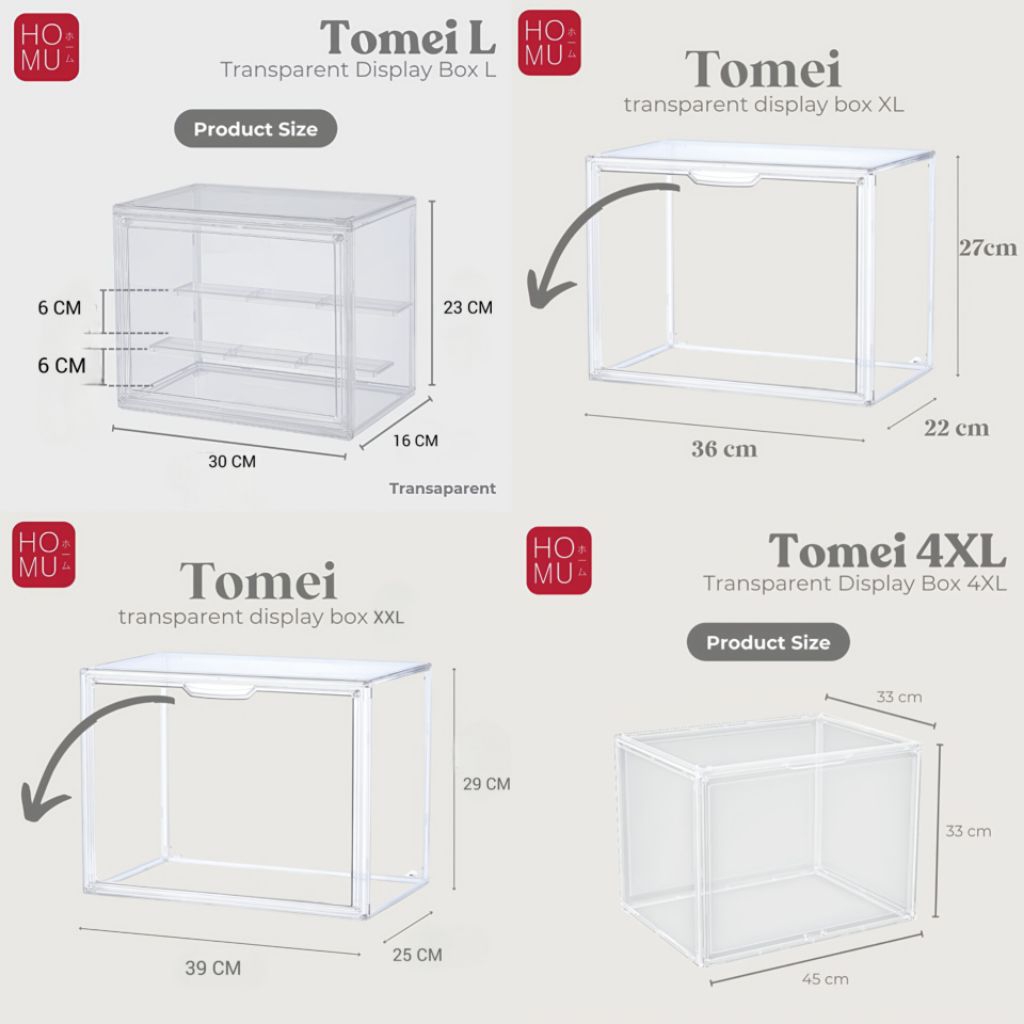 Jual TRANSPARENT STORAGE DISPLAY BOX ARCYLIC KOTAK PENYIMPANAN FIGURE ...