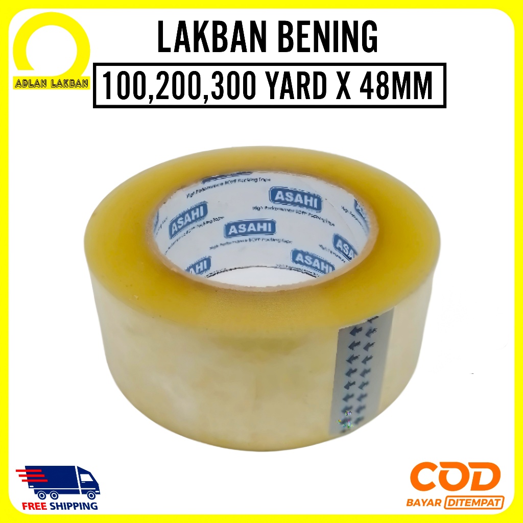 Jual Lakban Bening 100, 200, 300 Yard x 45mm Economis / Selotip Isolasi Bening 2 Inch | Shopee ...
