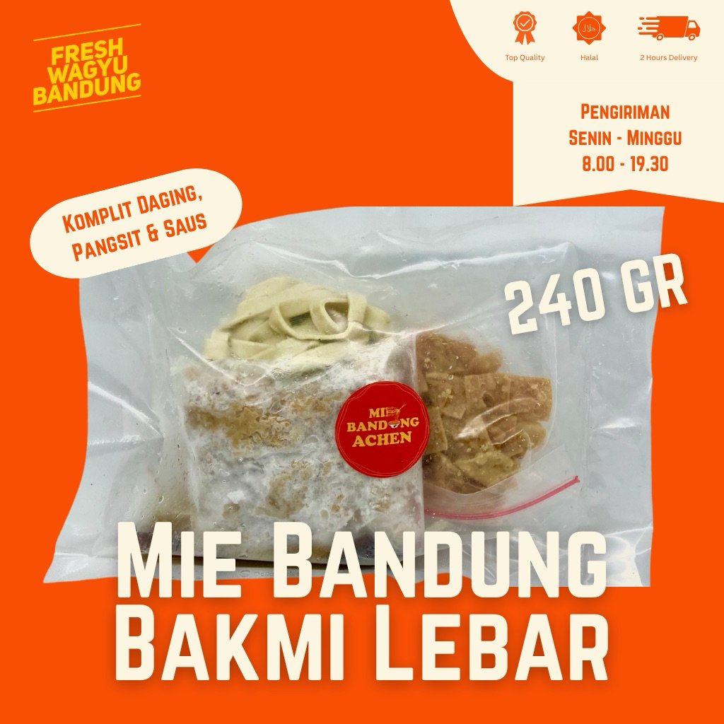 Jual MIE BANDUNG Bakmi Lebar Bakmie Mentah Yamien Yamin | Shopee Indonesia