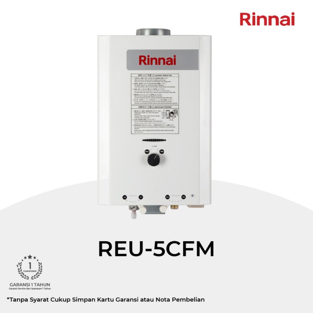 Jual RINNAI Water Heater Gas 5L REU-5CFM Pemanas Air Kamar Mandi | Shopee Indonesia