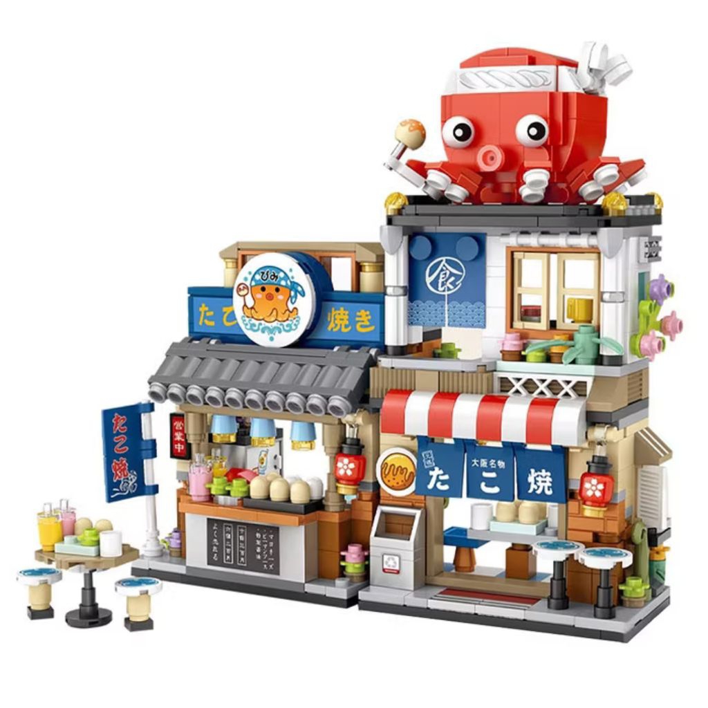 Jual Loz Street Mini Nano Block Takoyaki Shop Ukuran 15x8x20 cm | Nano ...