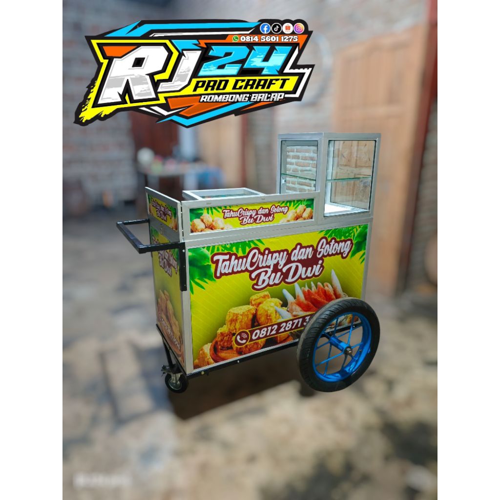 Jual gerobak dorong sempol,pentol,bakso,cilor,cilok multifungsi murah ...