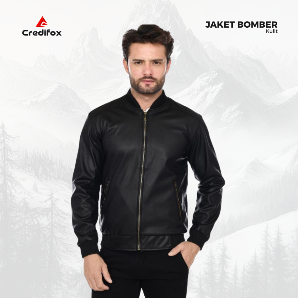 Jual CREDIFOX Jaket bomber Kulit / jaket kulit pria wanita / Jaket semi ...