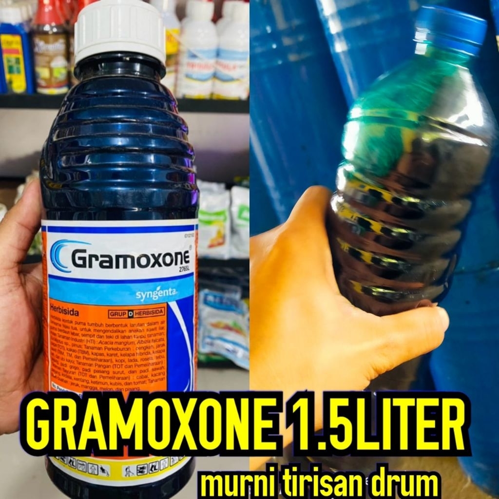 Jual OBAT RUMPUT jenis GRAMOXONE racun rumput repack(kemasan) 1.5LITER ...