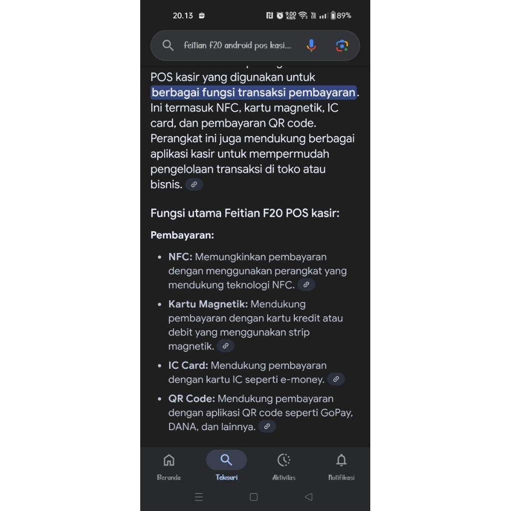 Jual android pos Feitian f20 | Shopee Indonesia