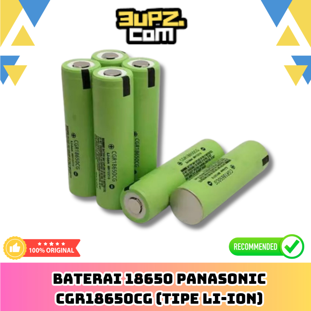 Jual Baterai 18650 Panasonic CGR18650CG (tipe Li-ion) | Shopee Indonesia