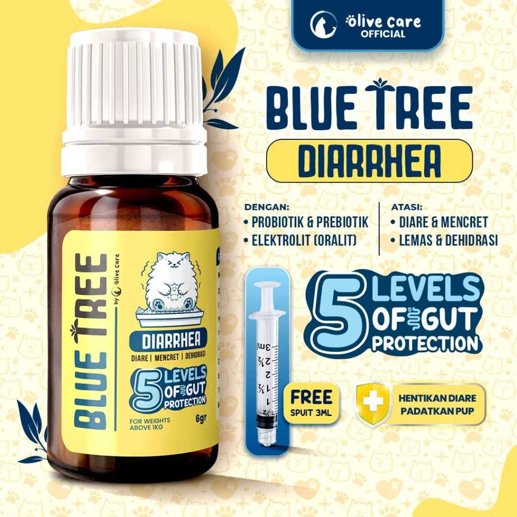 Jual Olive Care Vitamin Obat Diare Kucing BLUE TREE Diarrhea dengan 5 ...