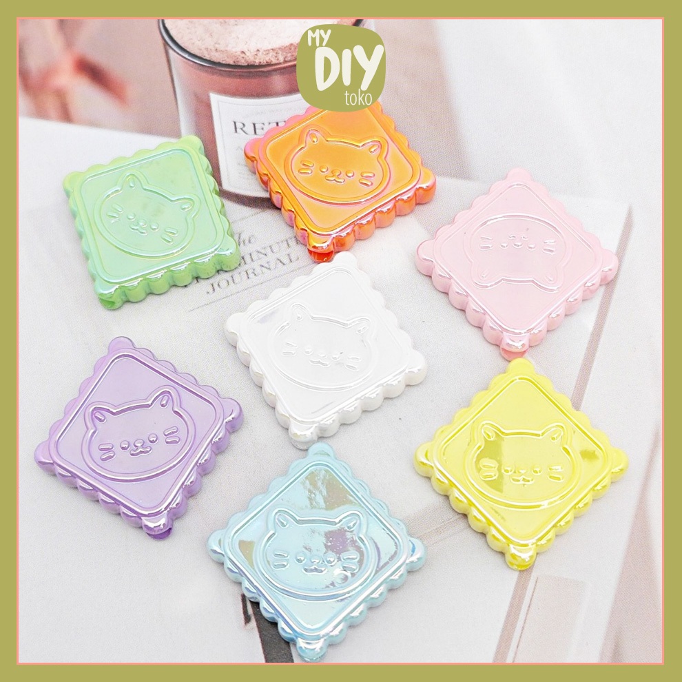 Jual Manik Luxury Biskuit Kucing Kotak Cat Square Cat Biscuits Beads UV ...