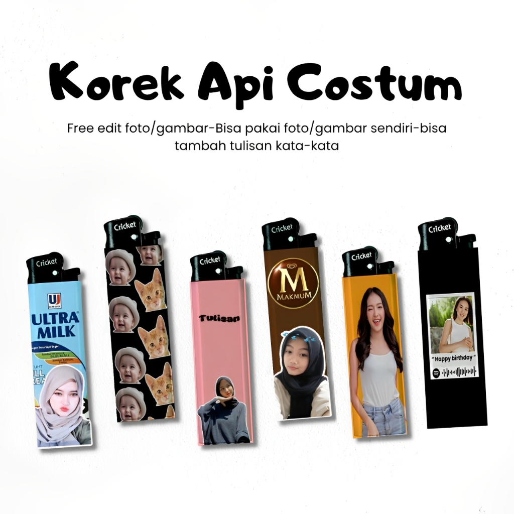 Jual KOREK API CUSTOM FOTO/LOGO/TEXT SESUKAMU BEBAS GAMBAR ,HADIAH ...