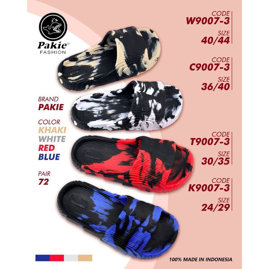 Jual sandal slop dewasa pria wanita sandal Pakie 9007 warna doreng ...