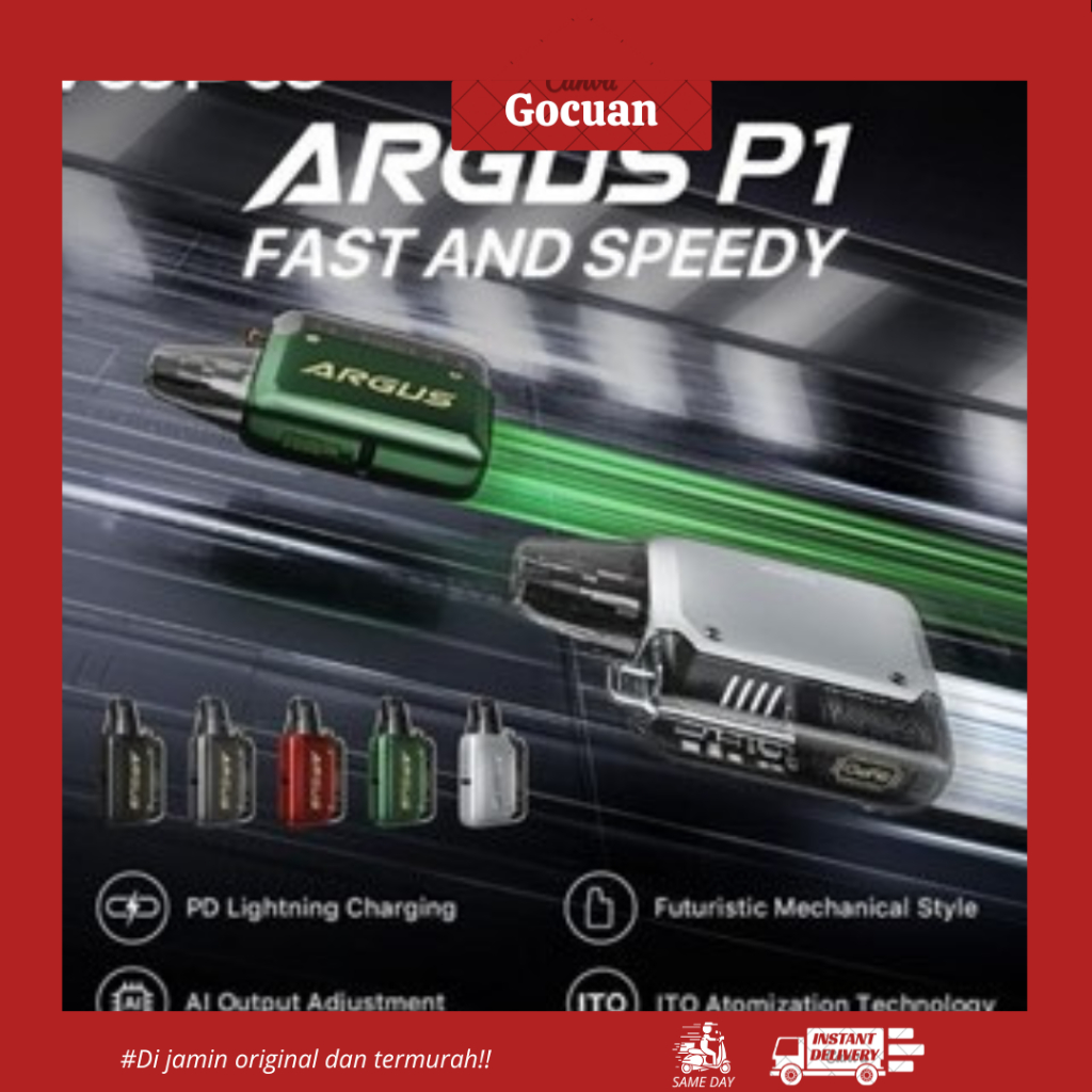 Jual ARGUS POD KIT P1 FAST AND SPEEDY BY VOOPOO KIT POD FAST AND SPEEDY ...