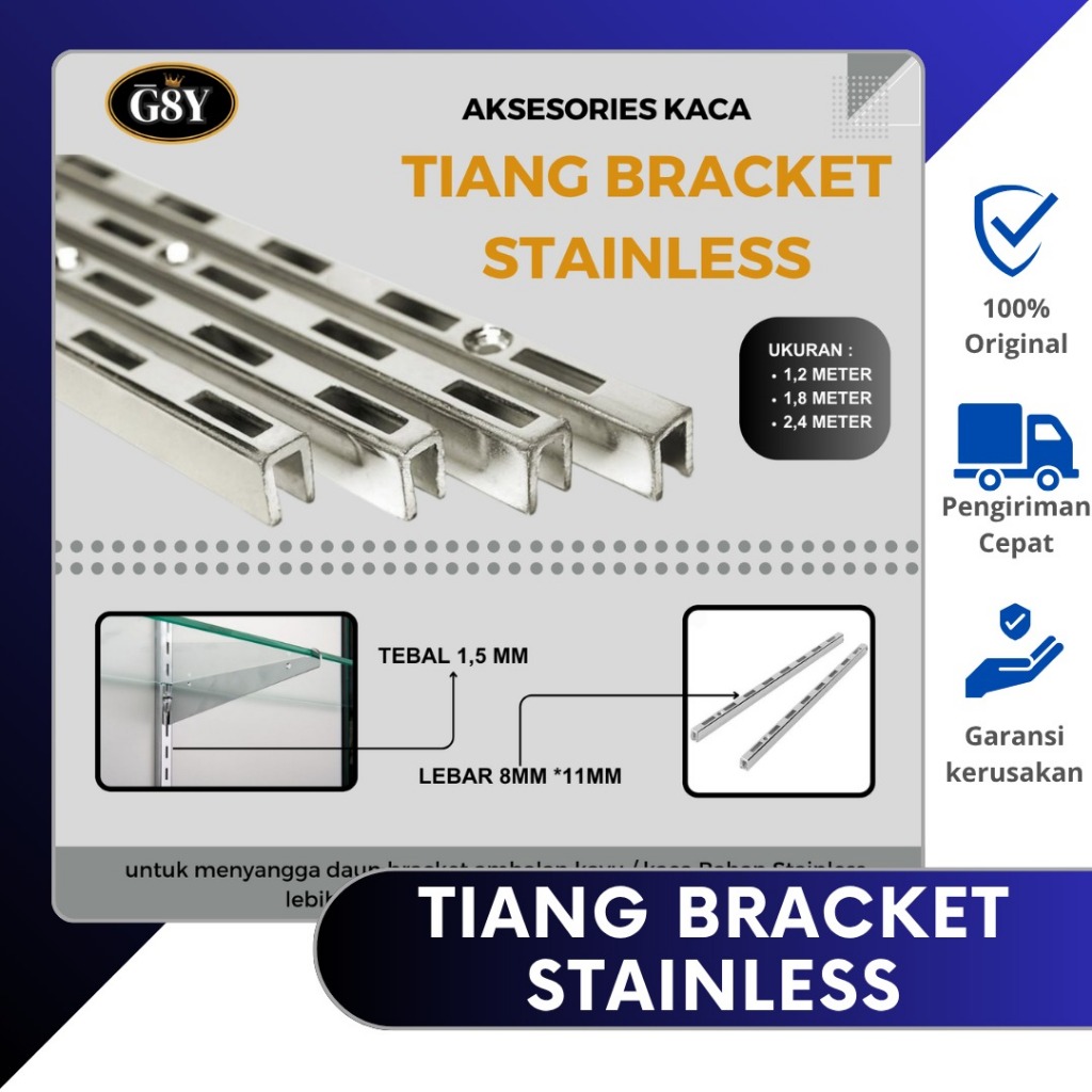 Jual Tiang Bracket Kaca | Tiang Besi Bracket l Tiang Rell Penyangga ...