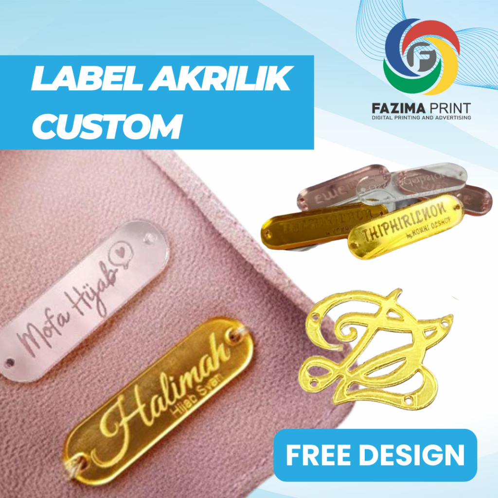 Jual Custom Label Akrilik Label Jilbab Akrilik, Label Inisial Nama | Logo usaha - Free Desain ...