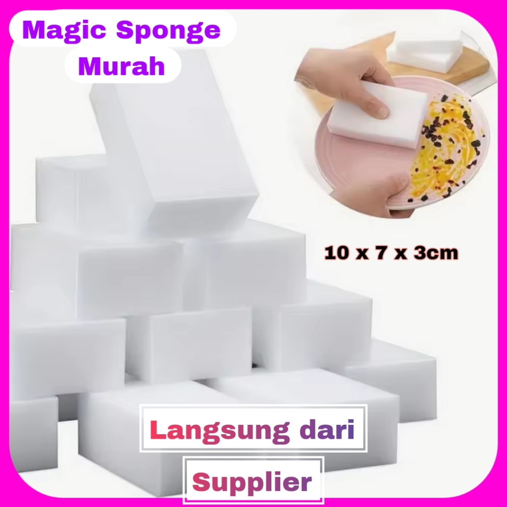 Jual magic sponge spon ajaib pembersih serbaguna tembok cat piring helm ...