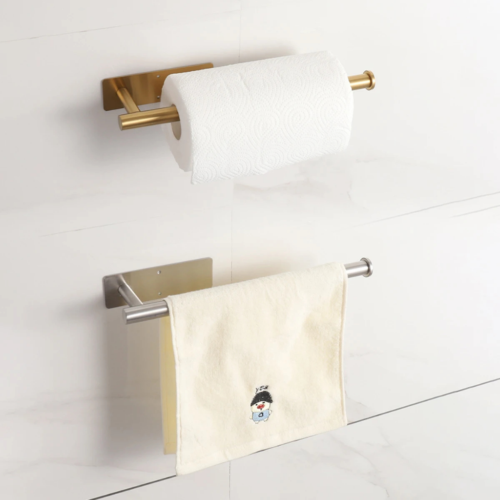 Jual Gantungan Tempat Tisu Paper Roll Handuk Toilet Dapur Tempel Kuat ...